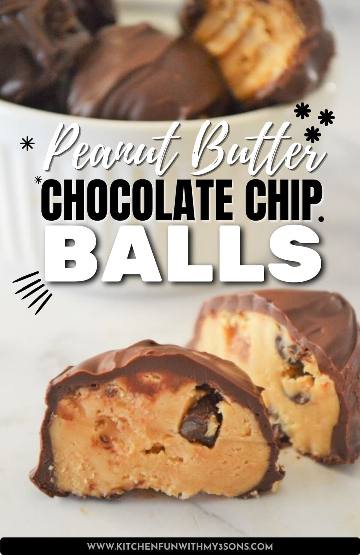 Peanut Butter Chocolate Chip Balls | Kitchen Fun With My 3 Sons
