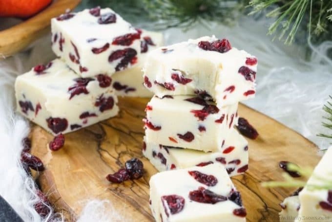 White Chocolate Cranberry Fudge | Kitchen Fun With My 3 Sons