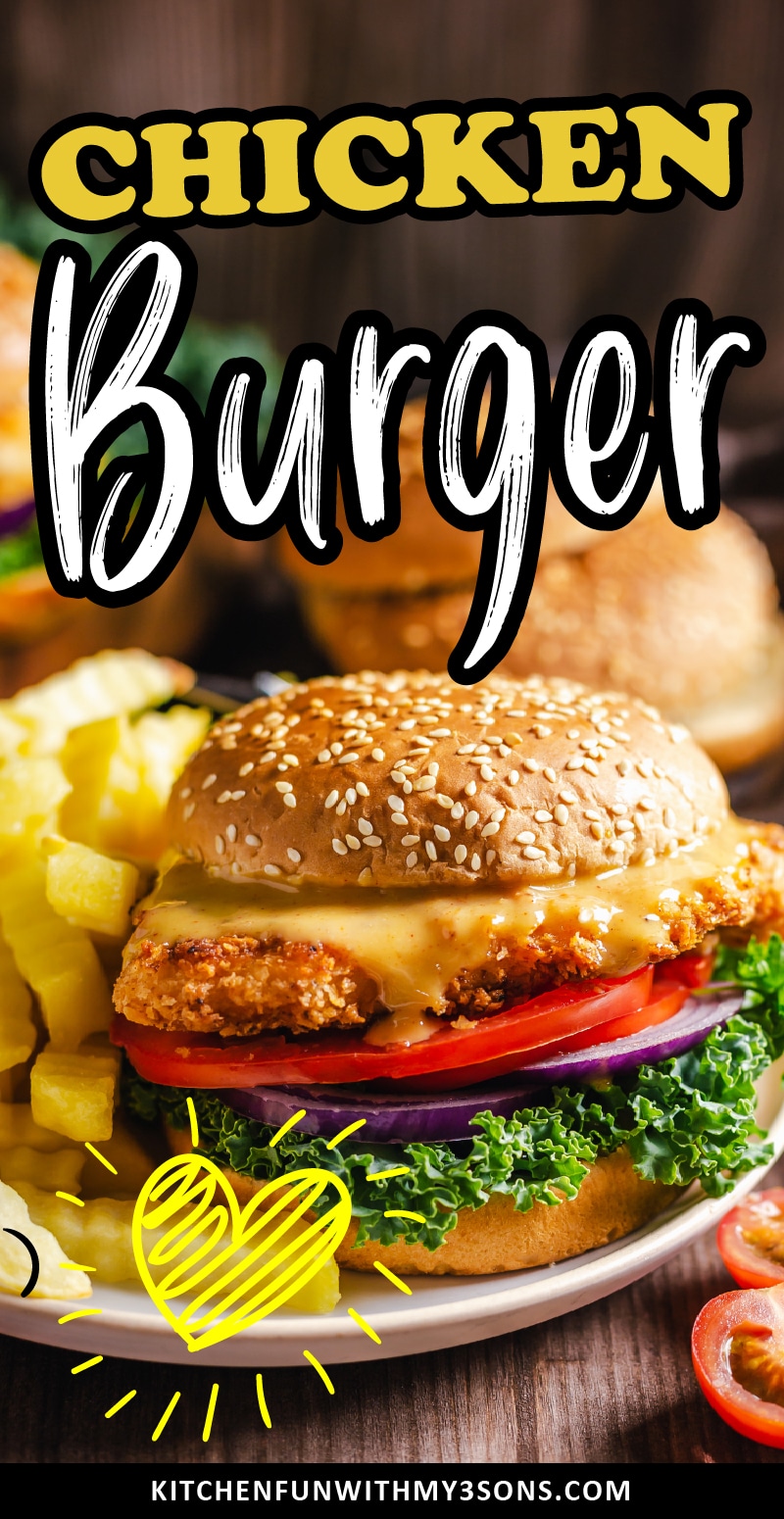 Crispy Chicken Burger Recipe | Kitchen Fun With My 3 Sons