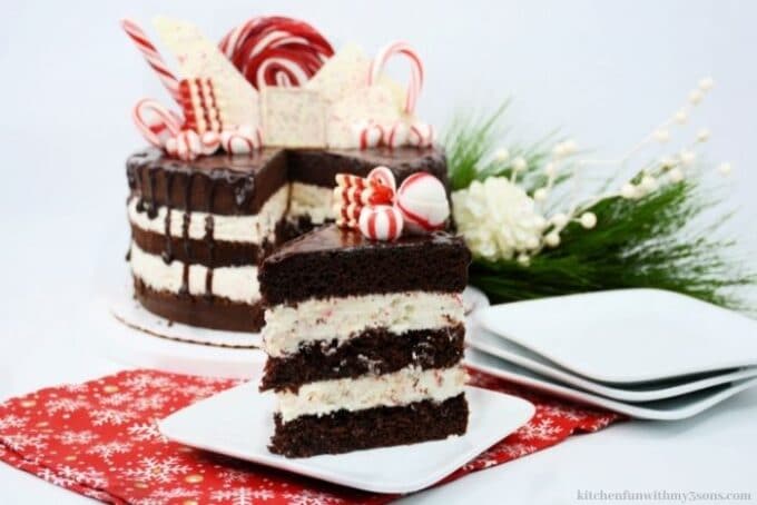 Layered Chocolate Peppermint Cake - Kitchen Fun With My 3 Sons