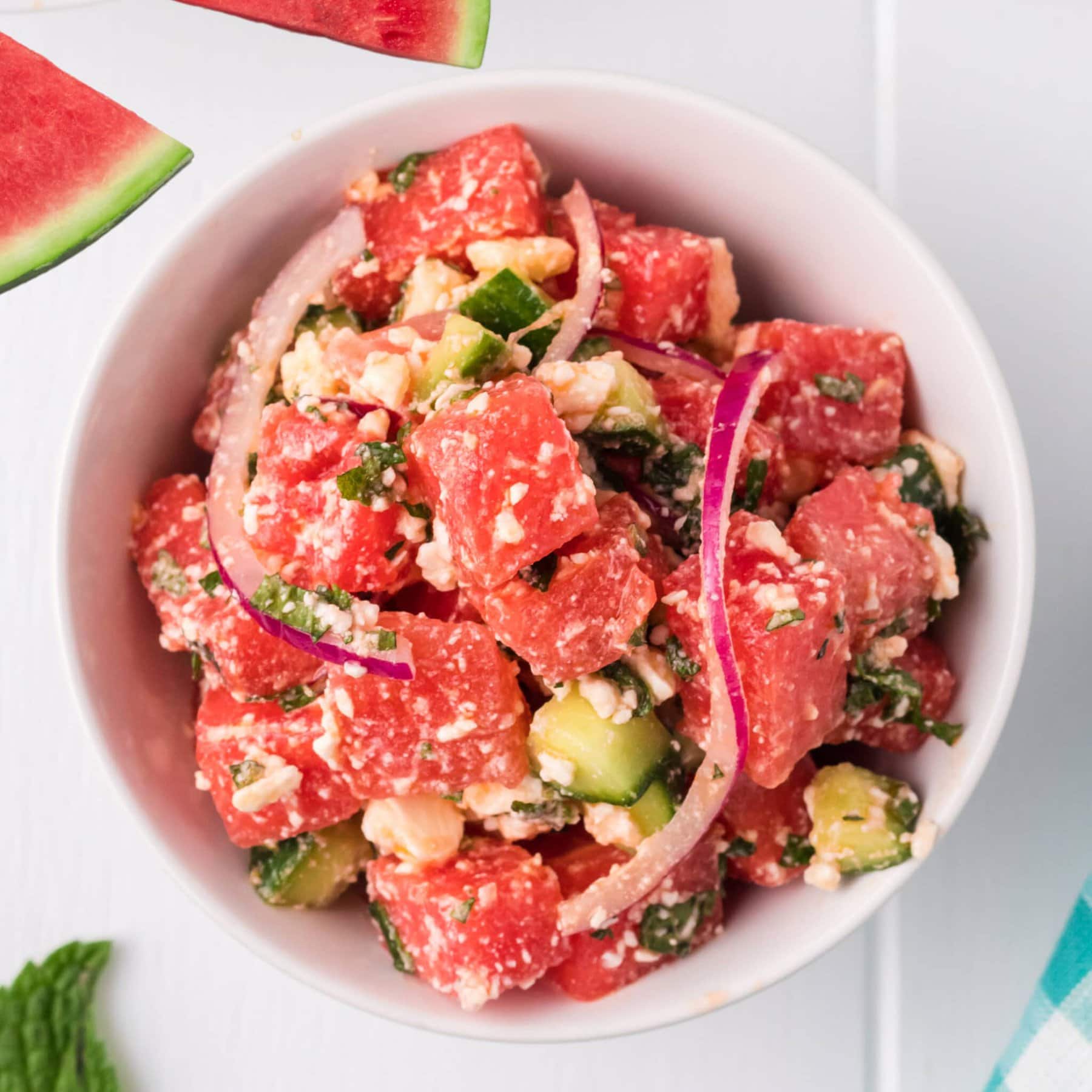 Watermelon Salad - Kitchen Fun With My 3 Sons