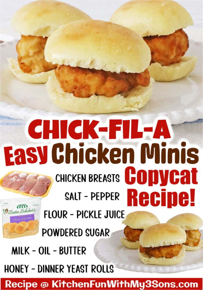 Chicken Minis (Chick Fil A Copycat) - Kitchen Fun With My 3 Sons