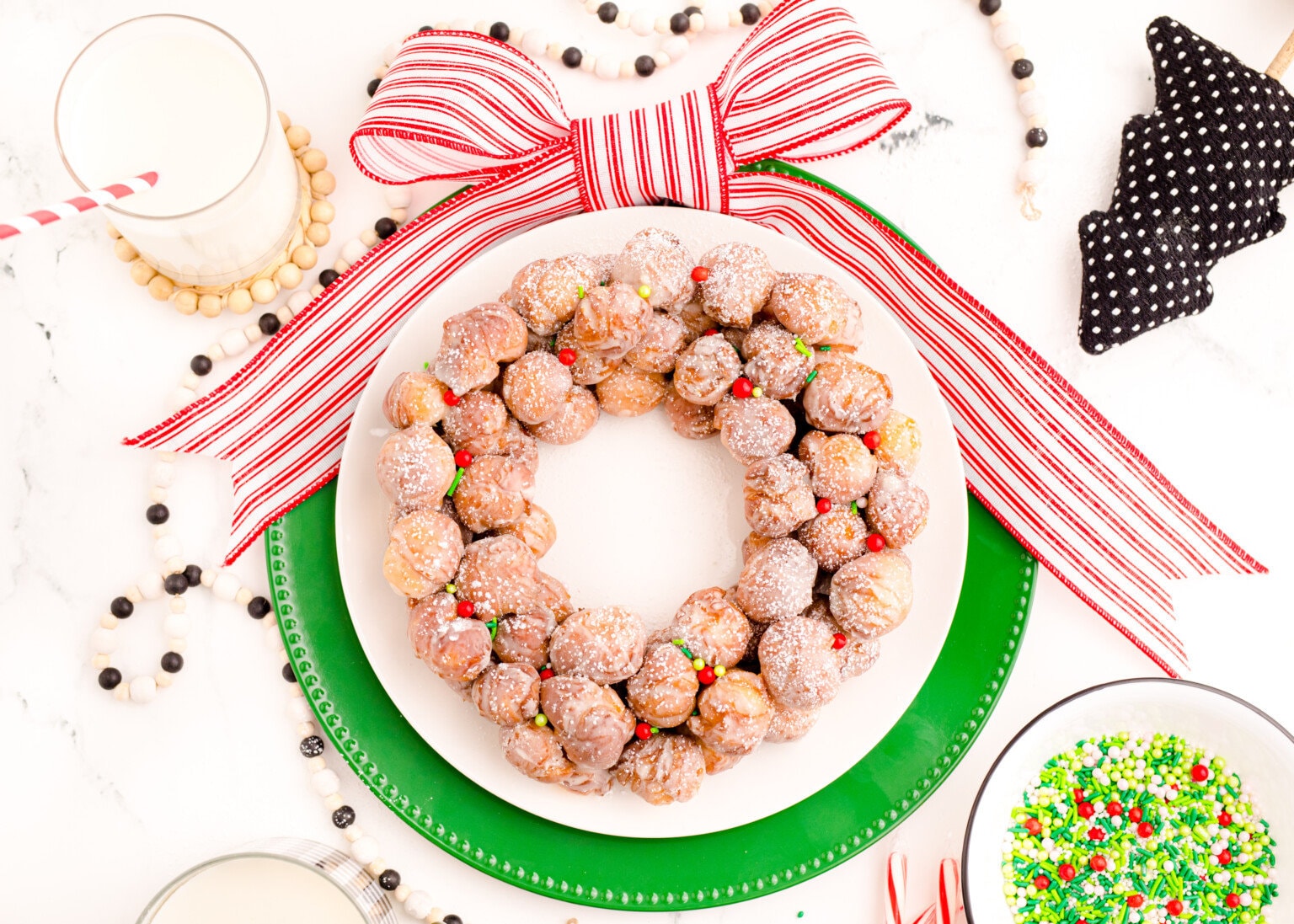 Christmas Donut Wreath - Kitchen Fun With My 3 Sons