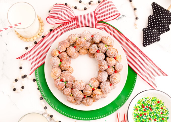 Christmas Donut Wreath - Kitchen Fun With My 3 Sons