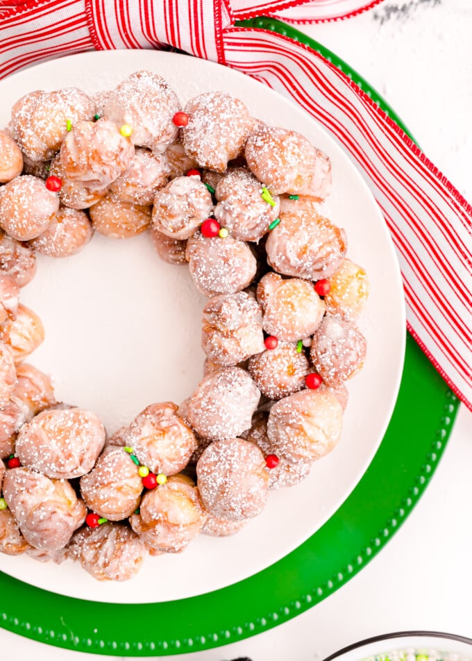 Christmas Donut Wreath - Kitchen Fun With My 3 Sons