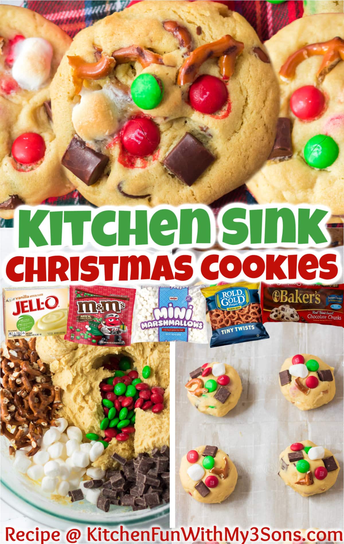 Christmas Kitchen Sink Cookies l Kitchen Fun With My 3 Sons