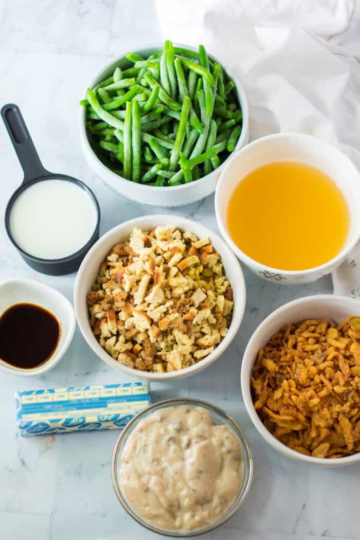 Green Bean Stuffing Casserole | Kitchen Fun With My 3 Sons