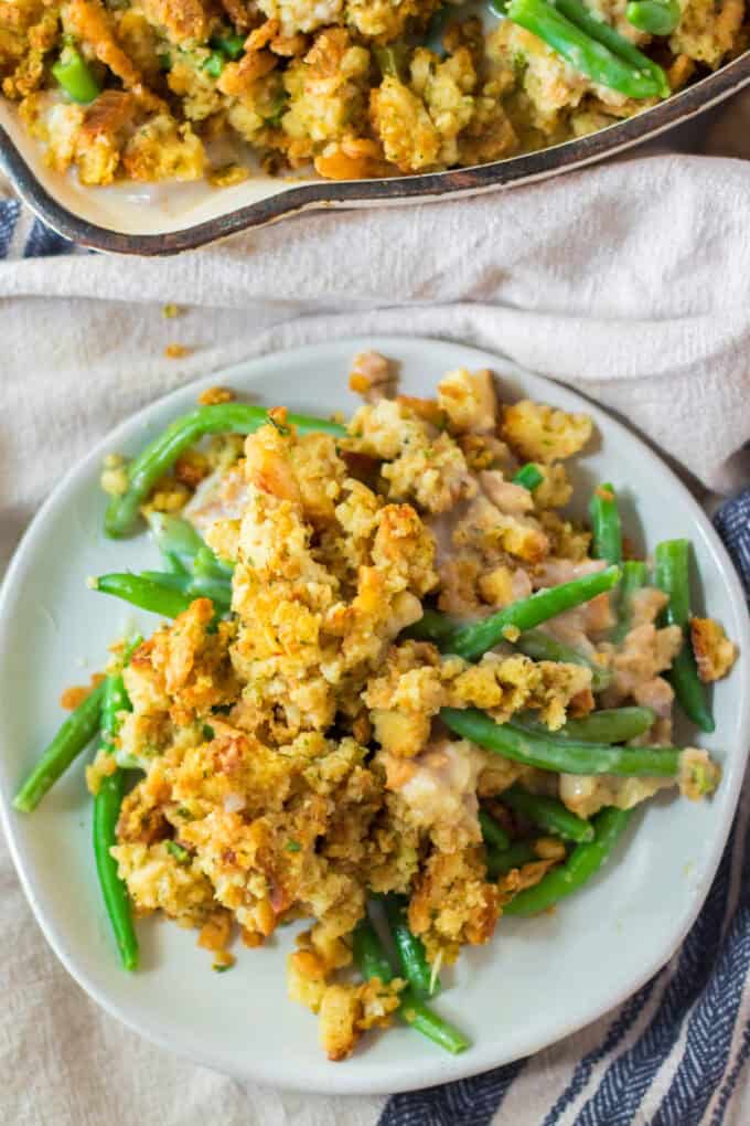 Green Bean Stuffing Casserole | Kitchen Fun With My 3 Sons