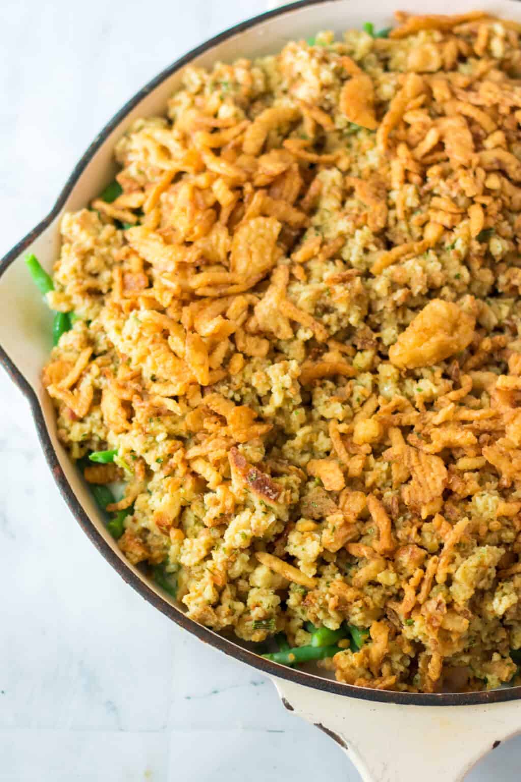 Green Bean Stuffing Casserole | Kitchen Fun With My 3 Sons