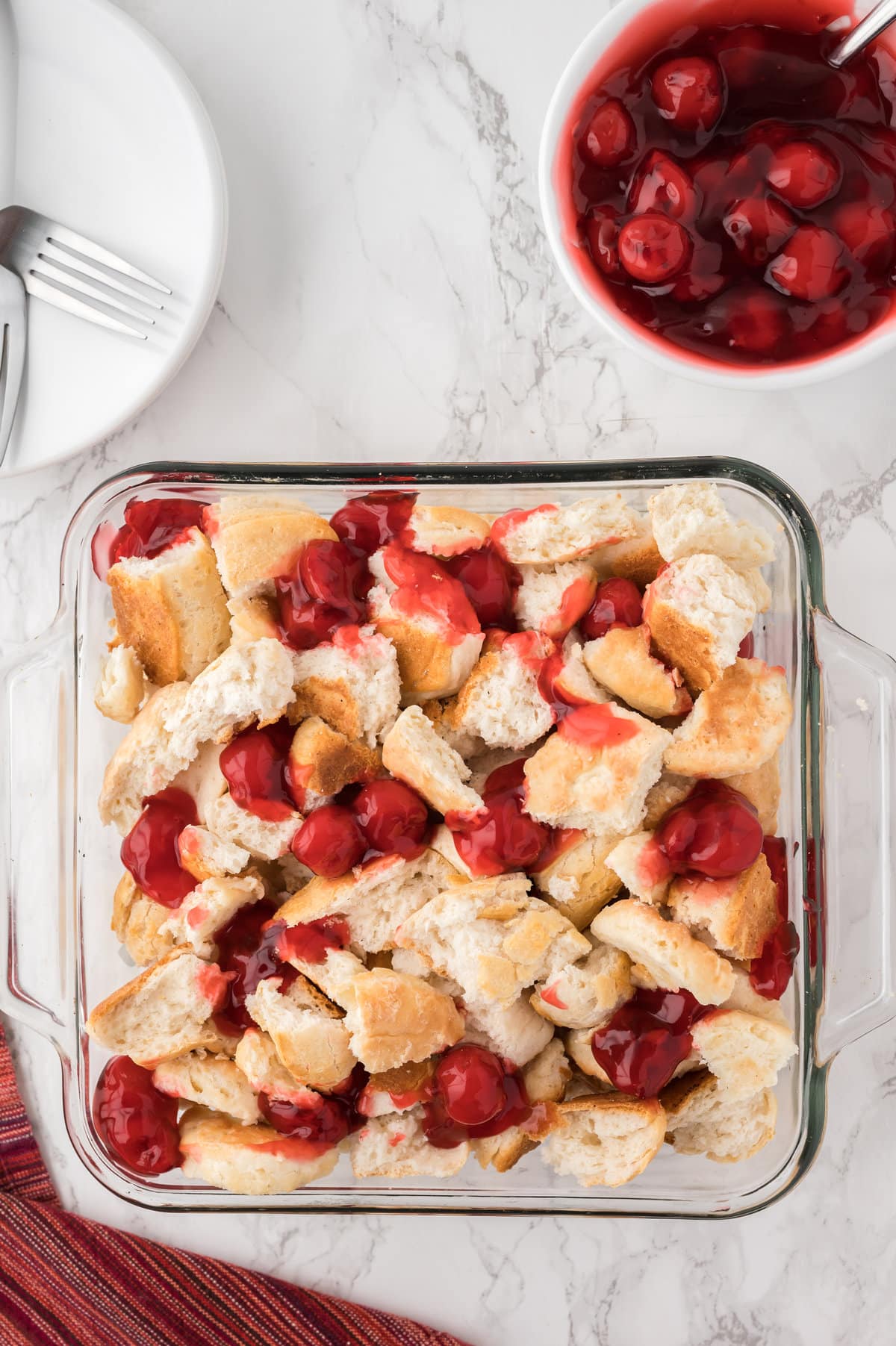Cherry Bread Pudding | Kitchen Fun With my 3 Sons