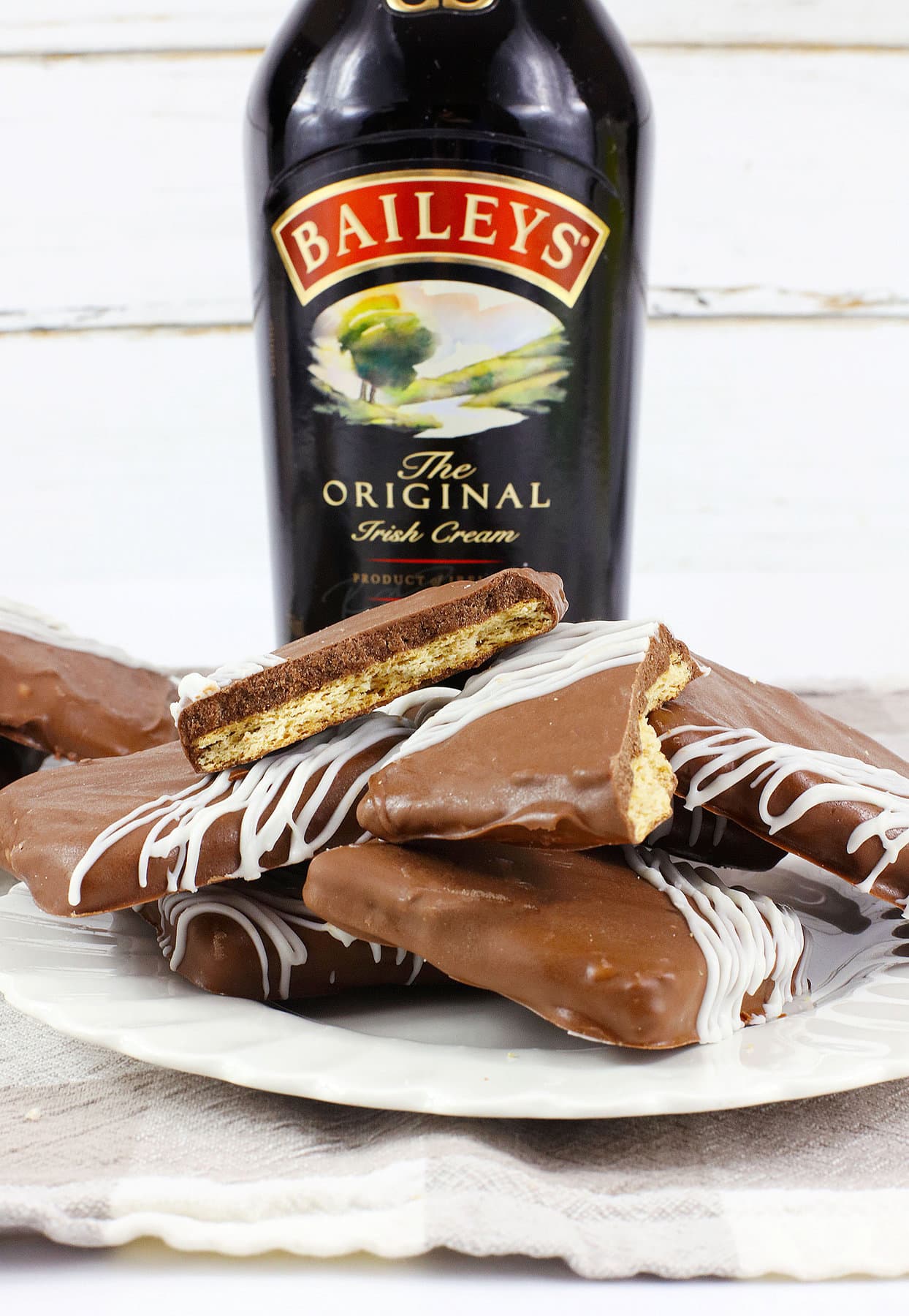 Chocolate Covered Graham Crackers (with Baileys)
