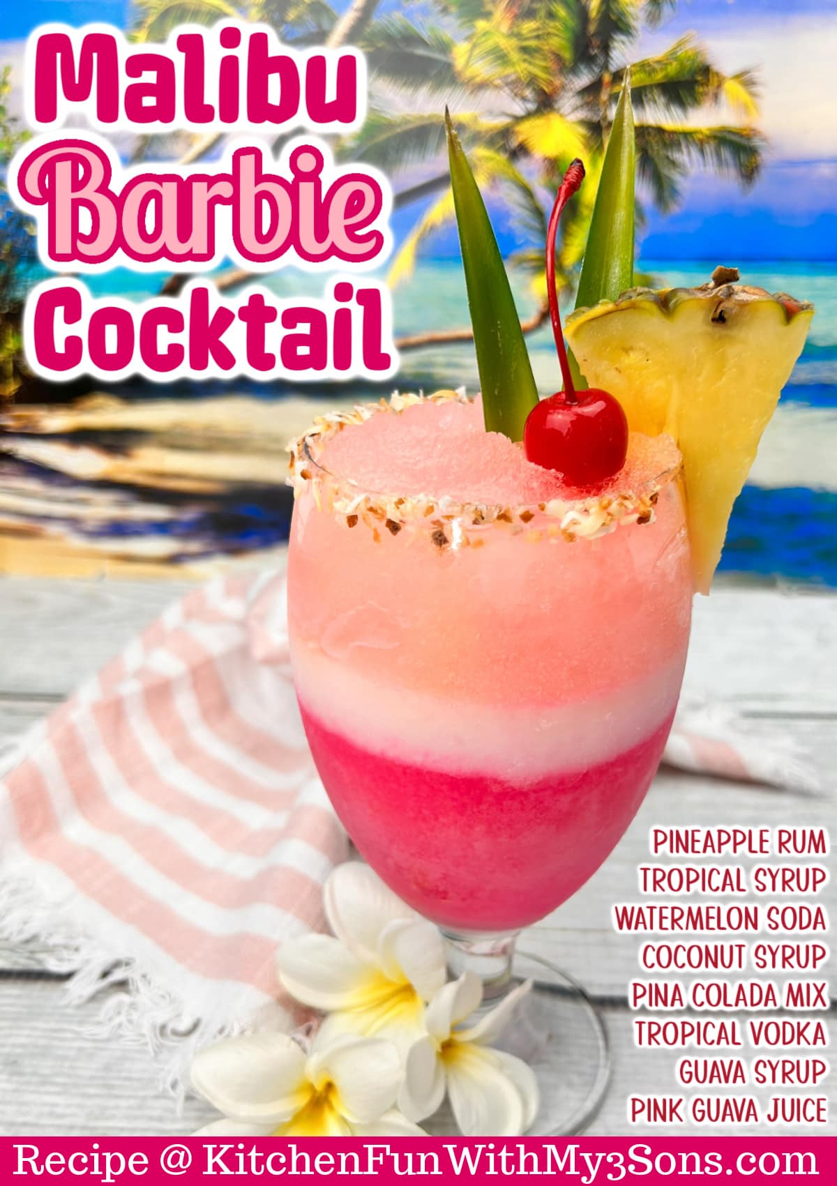 Malibu Barbie Drink - Kitchen Fun With My 3 Sons