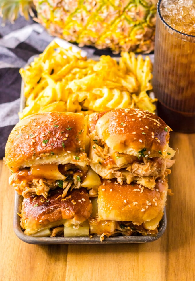 Easy Hawaiian Chicken Sliders - Kitchen Fun With My 3 Sons