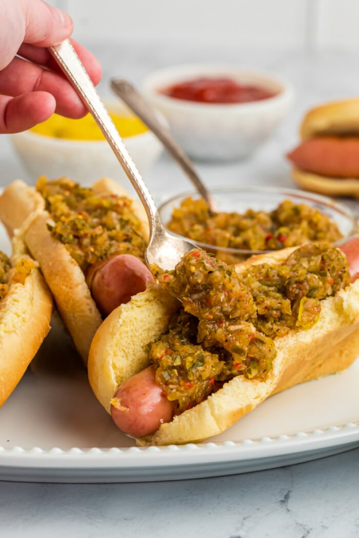 Easy Hot Dog Relish - Kitchen Fun With My 3 Sons