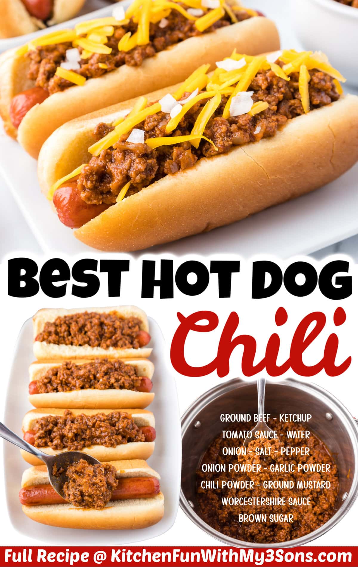 Hot Dog Chili | Kitchen Fun With My 3 Sons