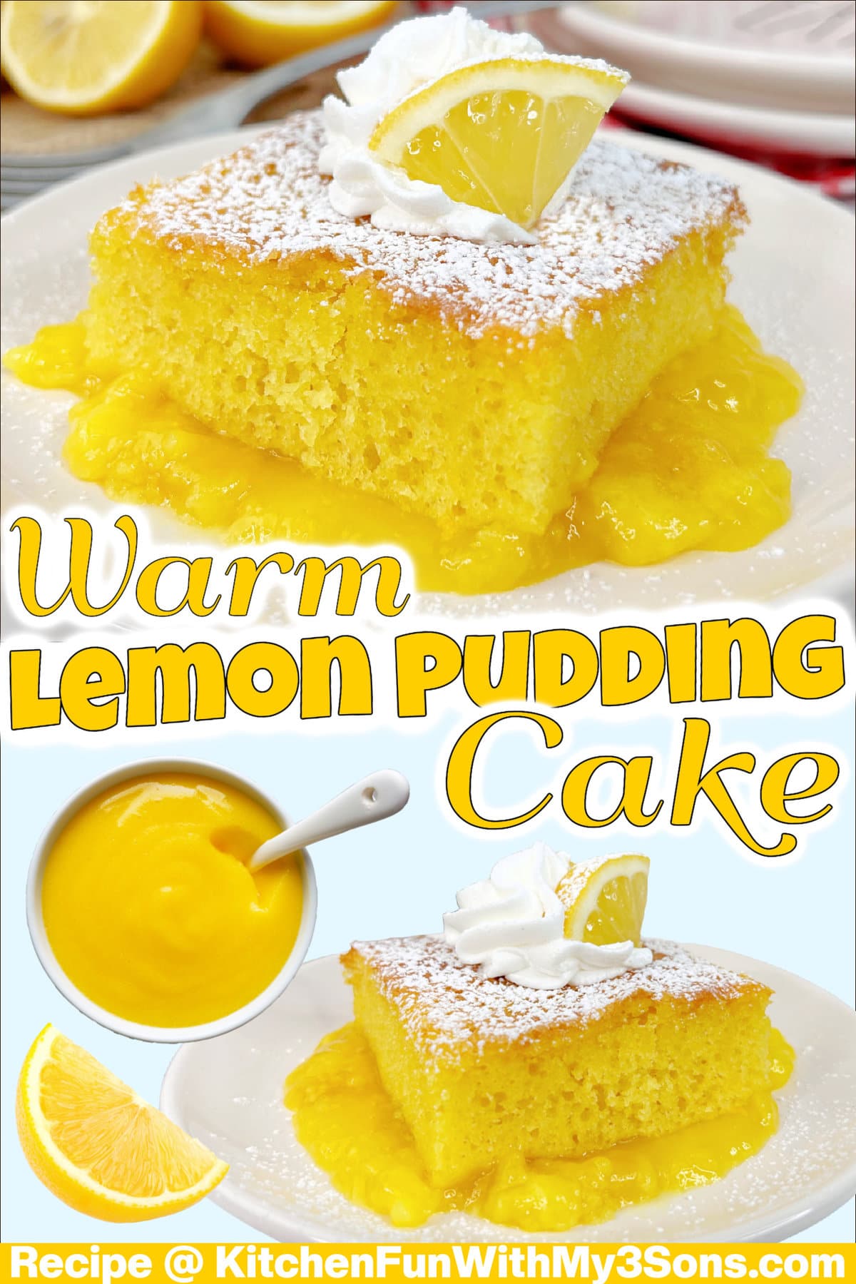 Lemon Pudding Cake Recipe | Kitchen Fun With My 3 Sons