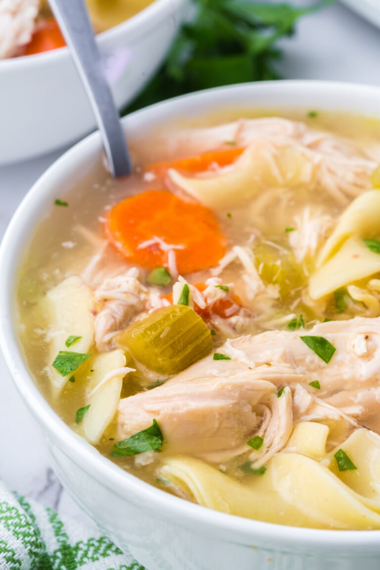 Easy Crockpot Chicken Noodle Soup l Kitchen Fun With My 3 Sons