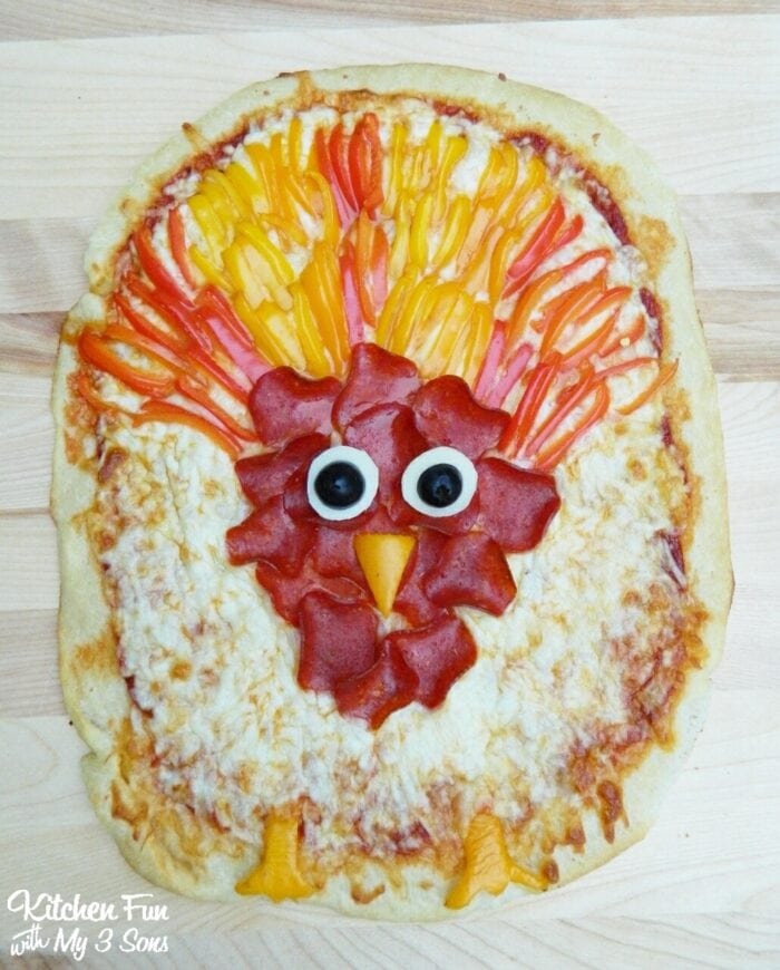 Thanksgiving Turkey Pizza | Kitchen Fun With My 3 Sons