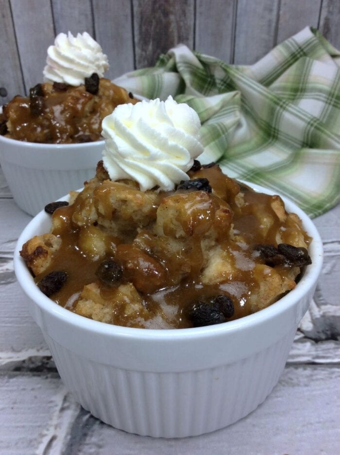 Irish Bread Pudding with Whiskey Sauce - Kitchen Fun With My 3 Sons