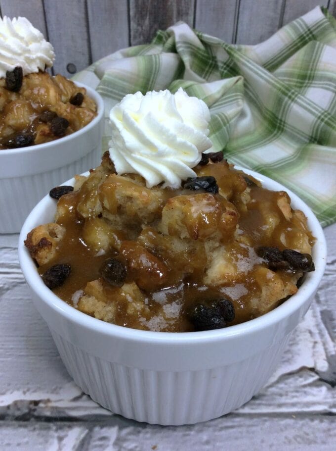 Irish Bread Pudding with Whiskey Sauce - Kitchen Fun With My 3 Sons