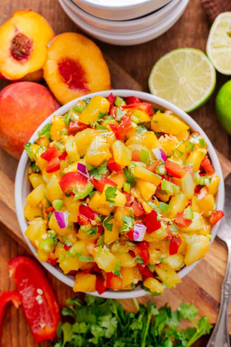 Peach Salsa | Kitchen Fun with My 3 Sons