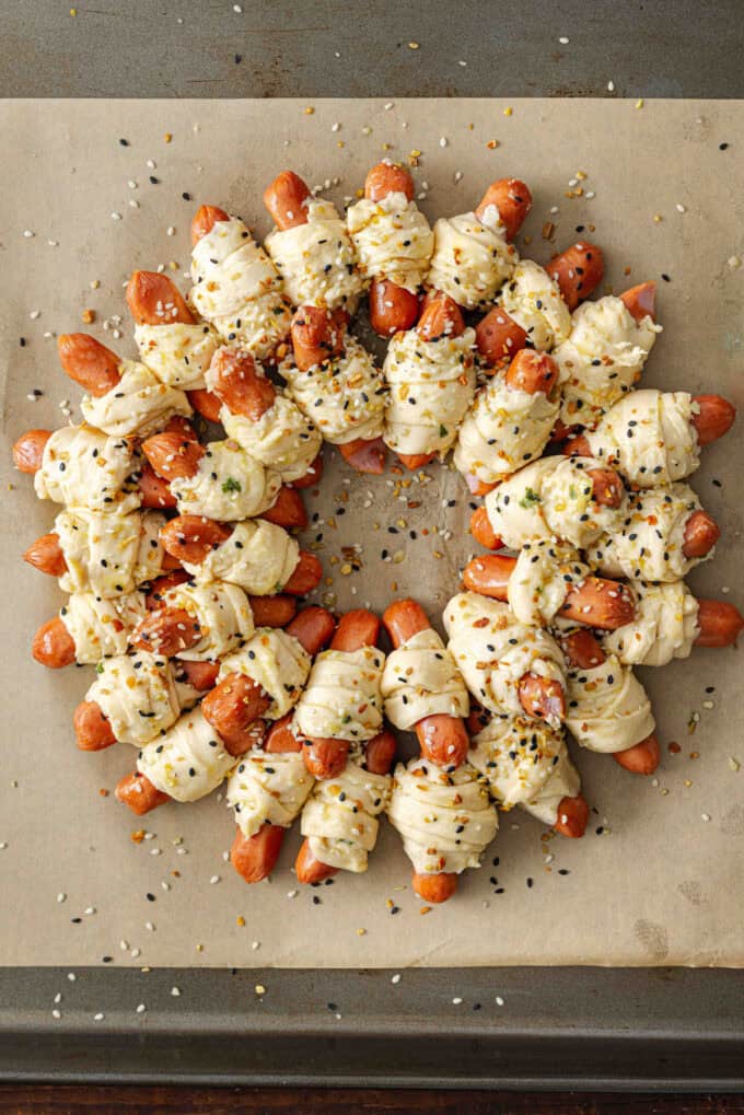 Pigs in a Blanket Wreath | Kitchen Fun With My 3 Sons