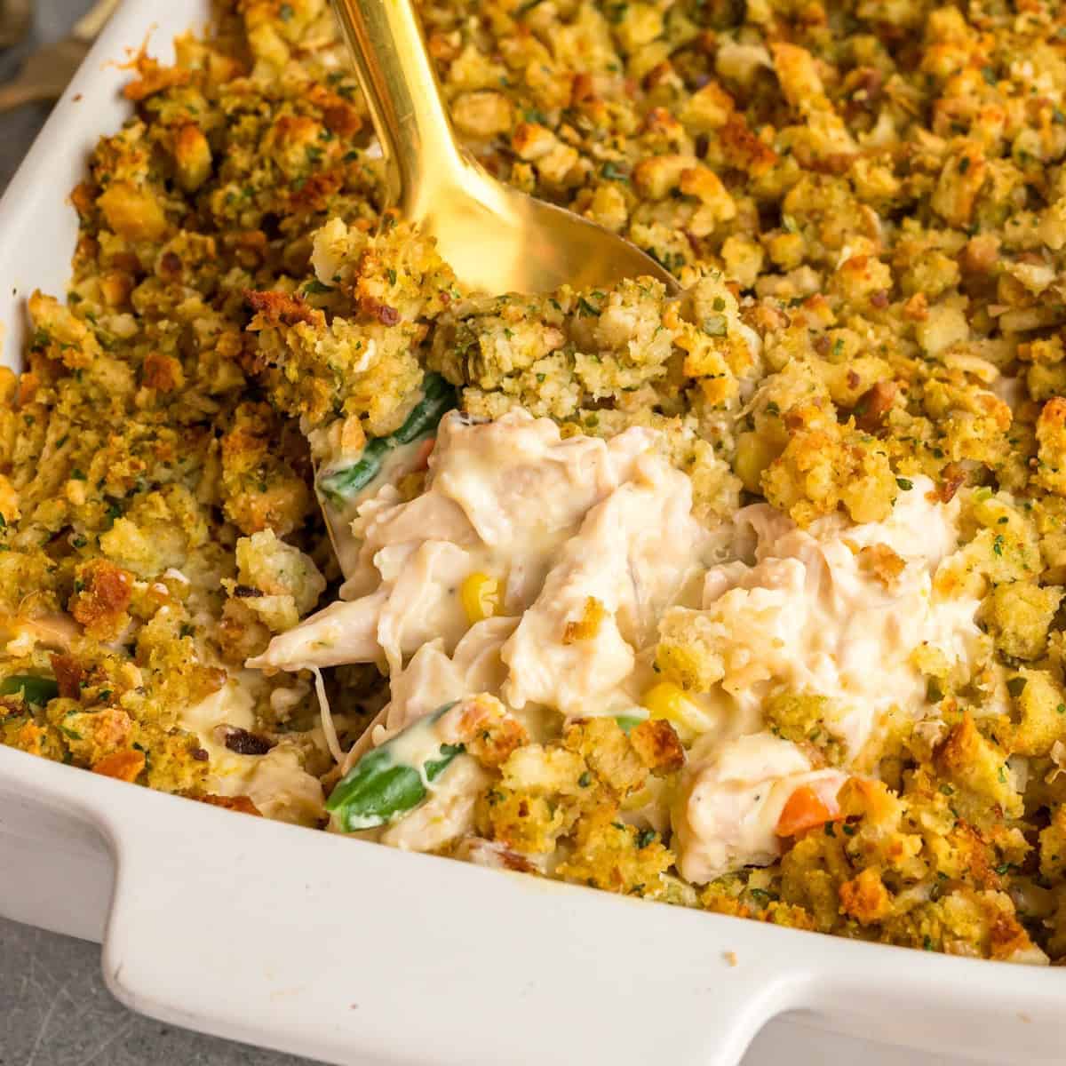 Chicken And Stuffing Casserole