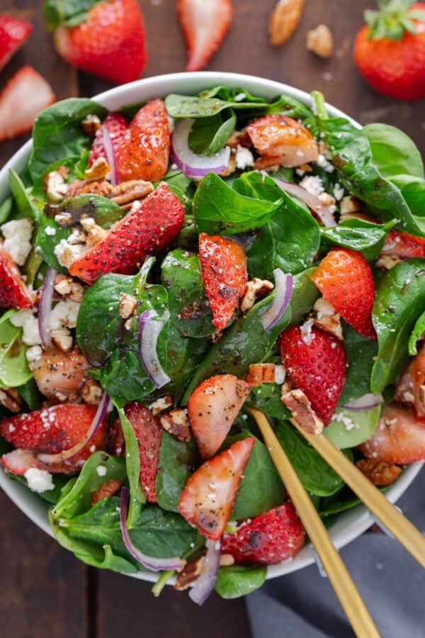 Strawberry Spinach Salad l Kitchen Fun With My 3 Sons