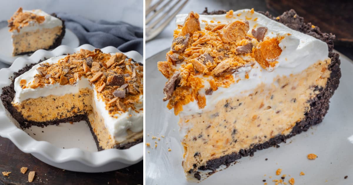 Butterfinger Pie l Kitchen Fun With My 3 Sons