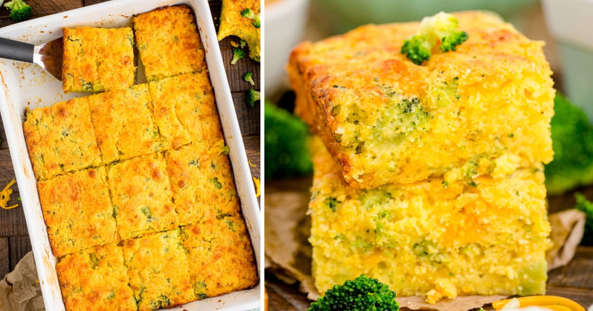 Cheesy Broccoli Cornbread | Kitchen Fun With My 3 Sons