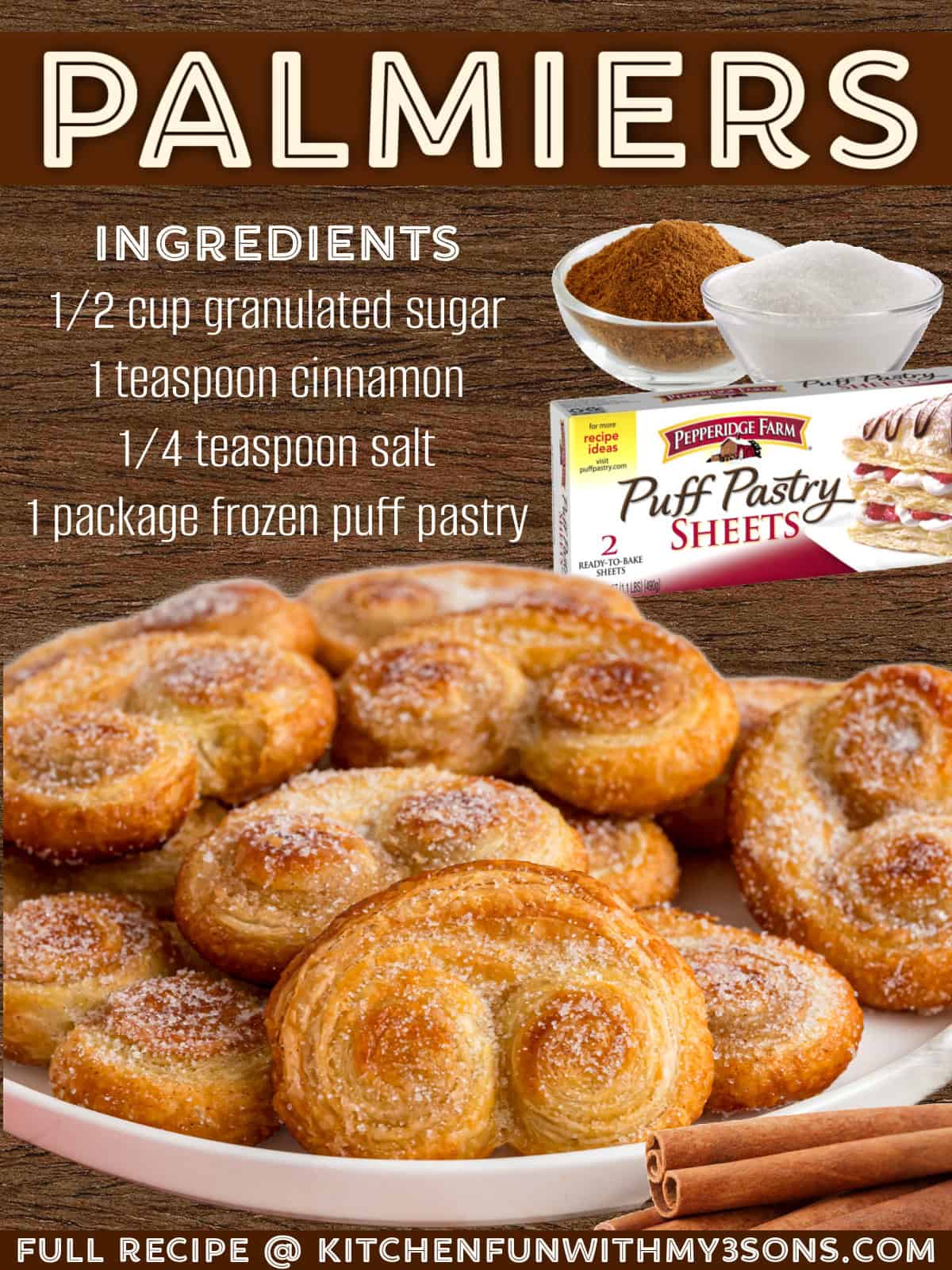 Easy Palmiers Recipe l Kitchen Fun With My 3 Sons